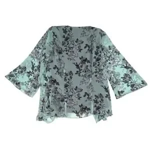 Sara Michelle | Sweaters | Sara Michelle Floral Cardigan Top Blue Black ...